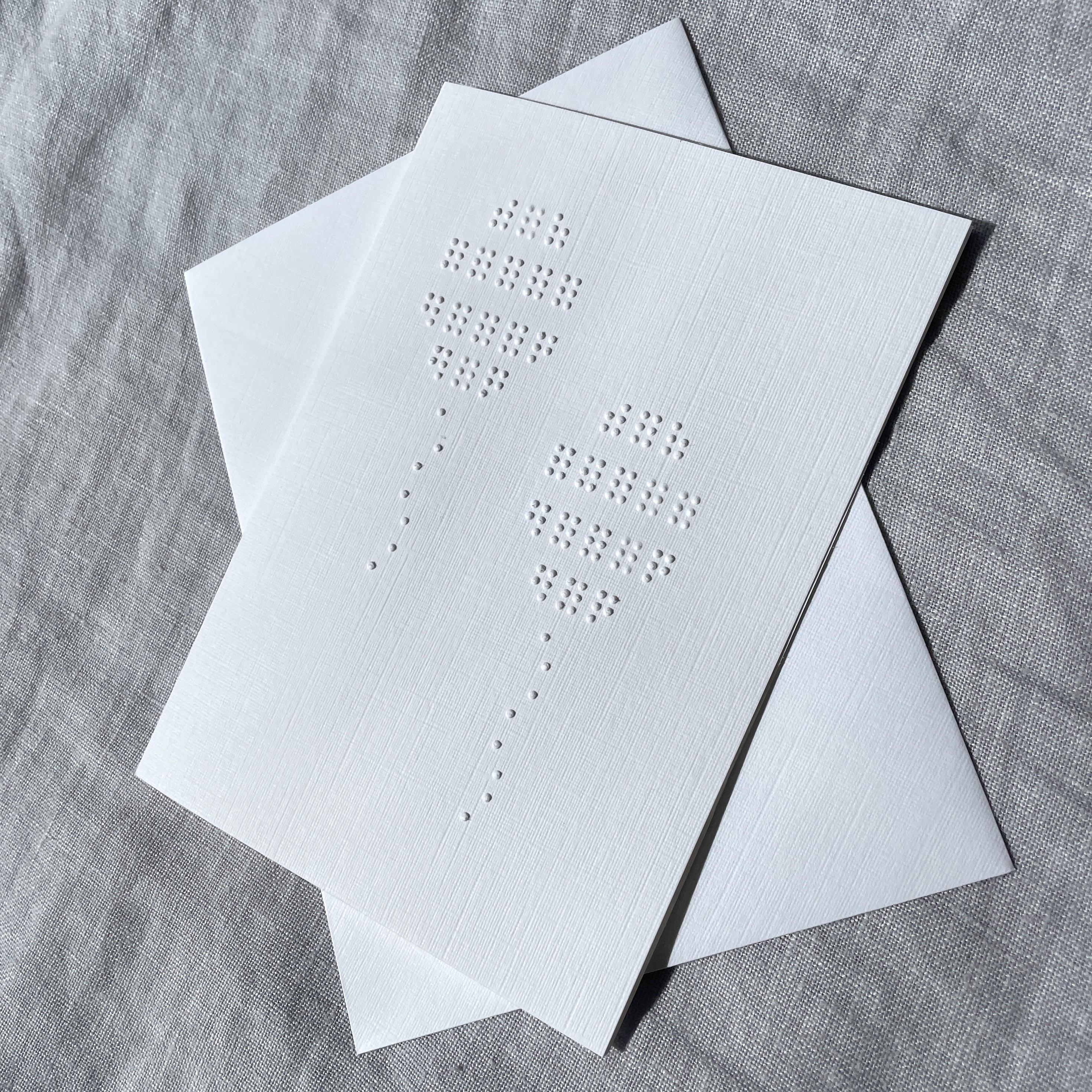 Braille Birthday Card, Birthday Balloons Design, Personalised Braille ...