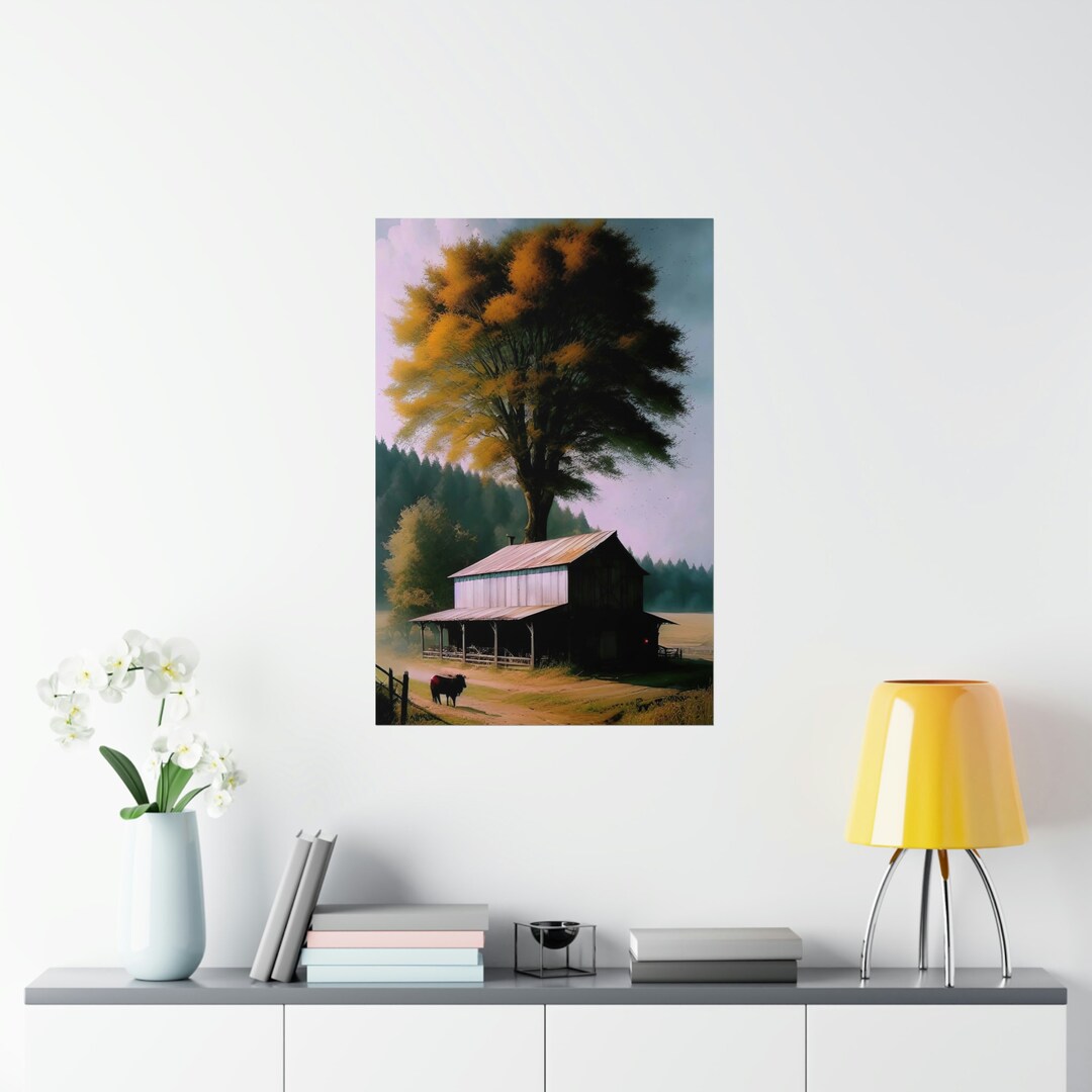 Vintage Farm Poster, Premium Posters, Wall Art, Decor, Gifts, Men ...