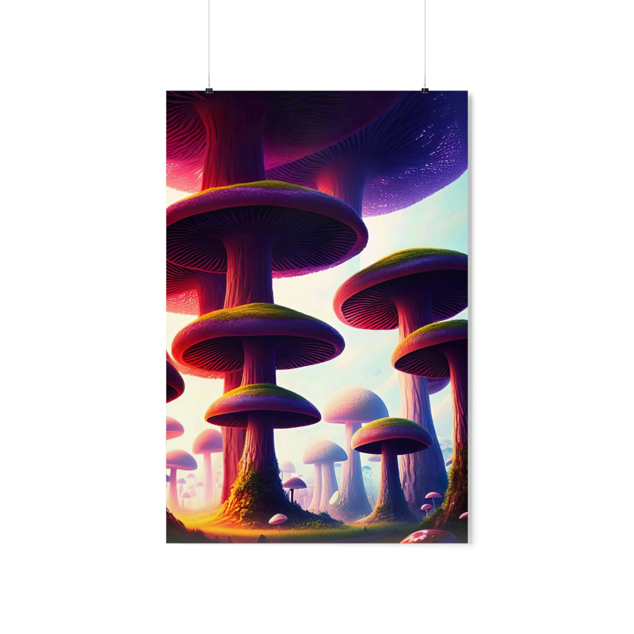 Mushroom Forest Poster, Premium Posters, Wall Art, Decor, Gifts, Men ...