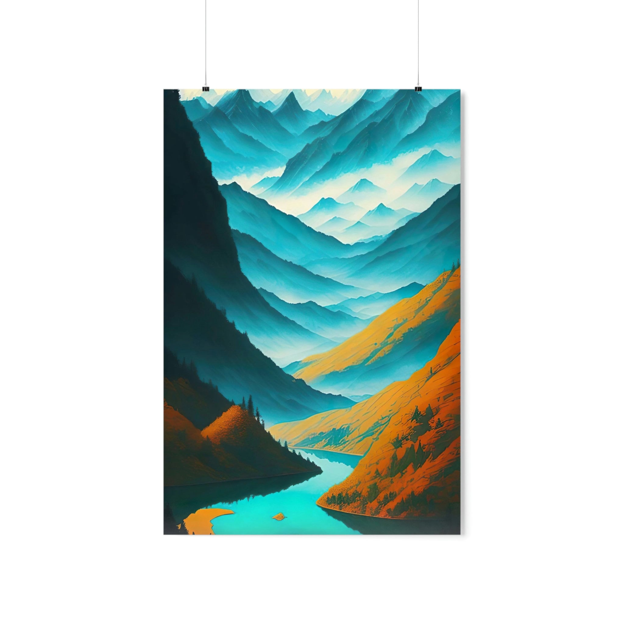 Mountains Poster, Premium Posters, Wall Art, Decor, Gifts, Men, Women ...