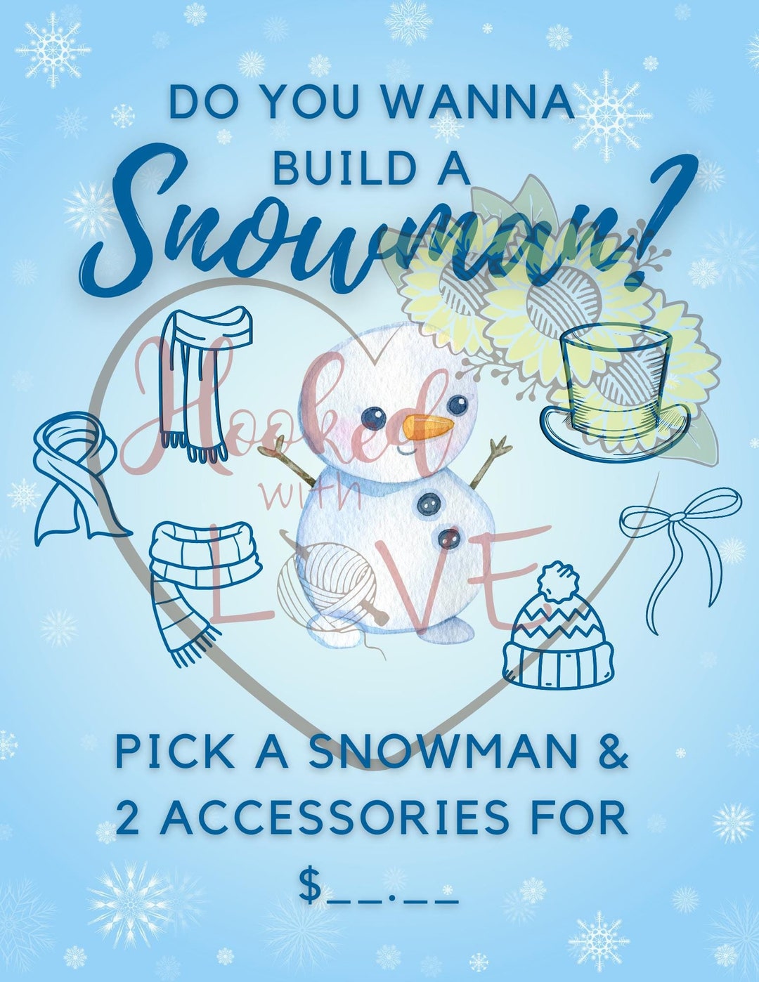 Market Flier Build a Snowman - Etsy