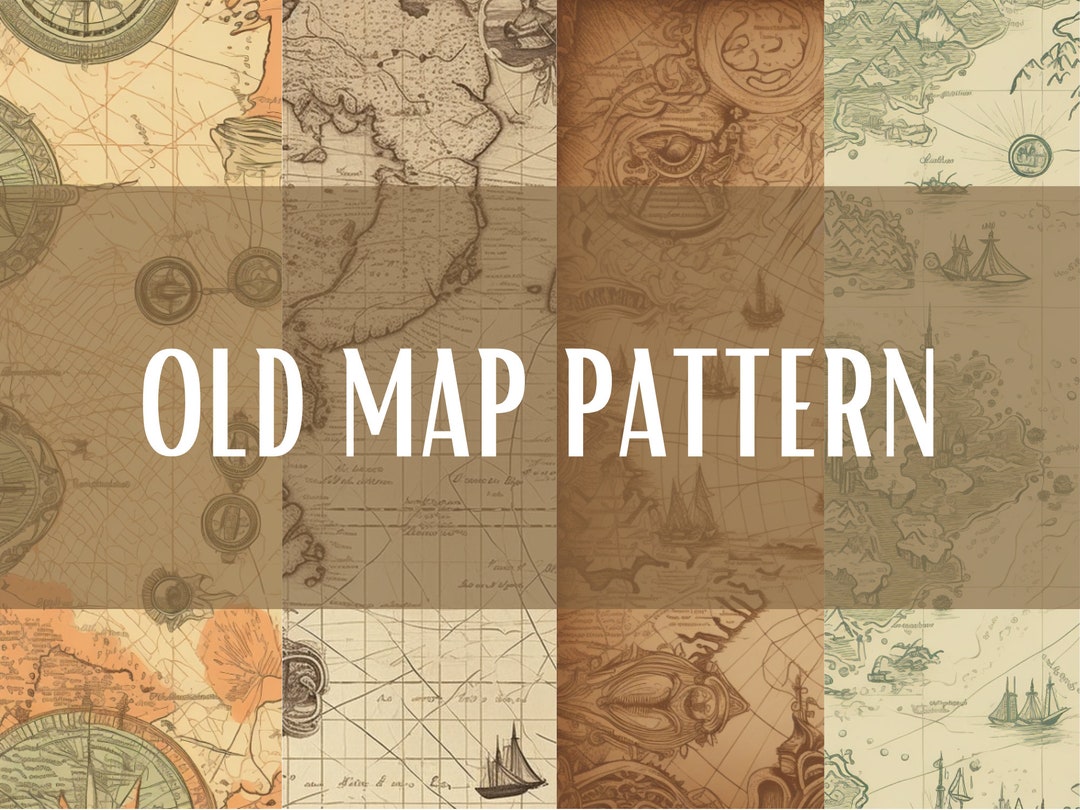 Printable Old Map Pattern Vintage Map Pattern Digital Paper - Etsy ...