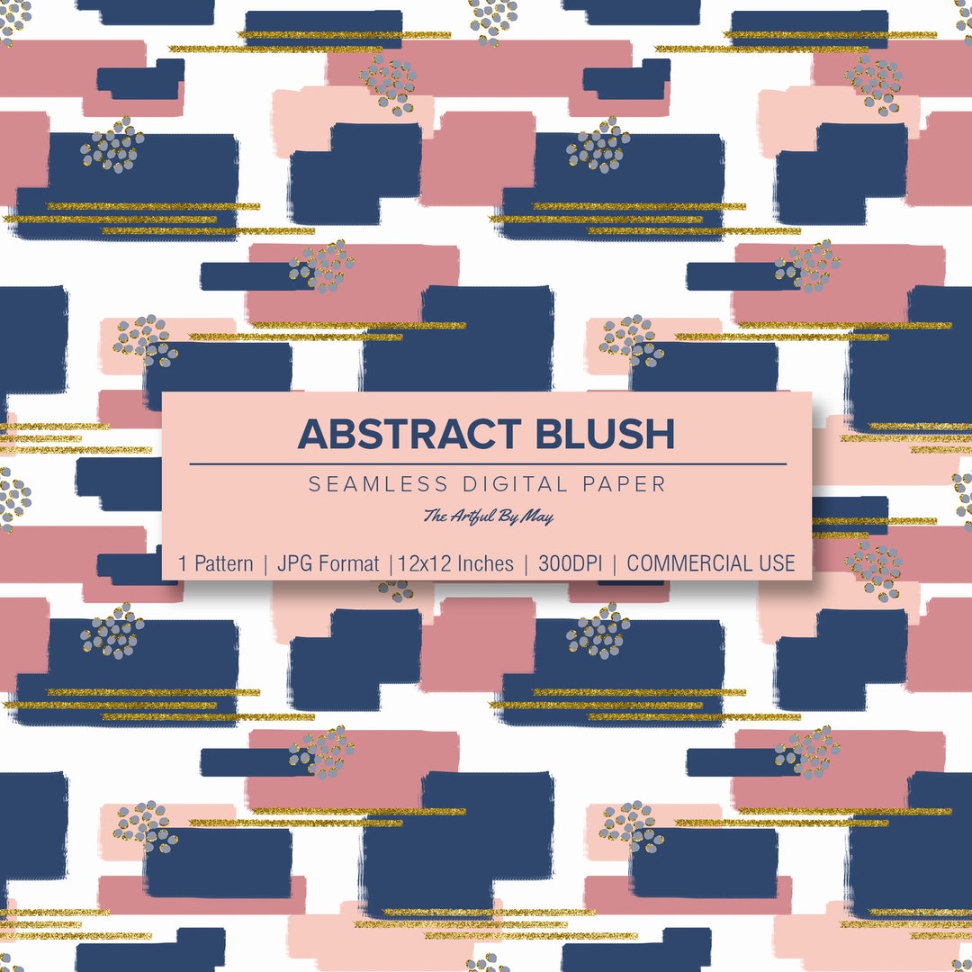 Abstract Digital Seamless Pattern, Modern Wallpaper Background, Navy ...