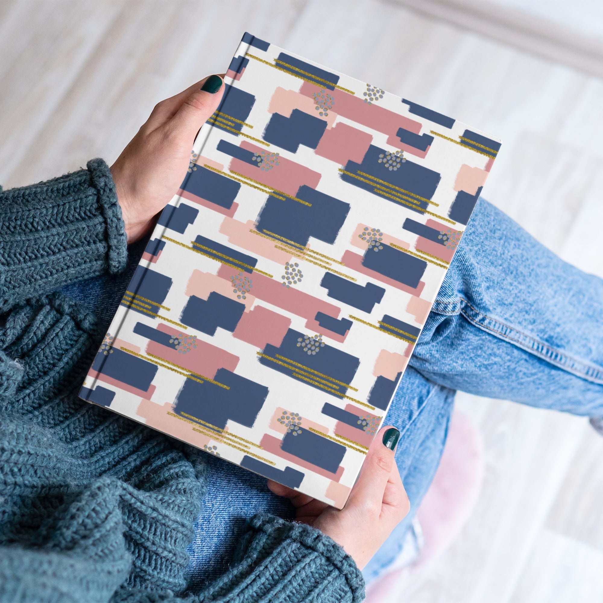 Abstract Digital Seamless Pattern, Modern Wallpaper Background, Navy ...