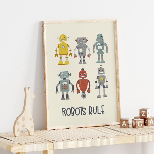 Robot Nursery Decor - Etsy