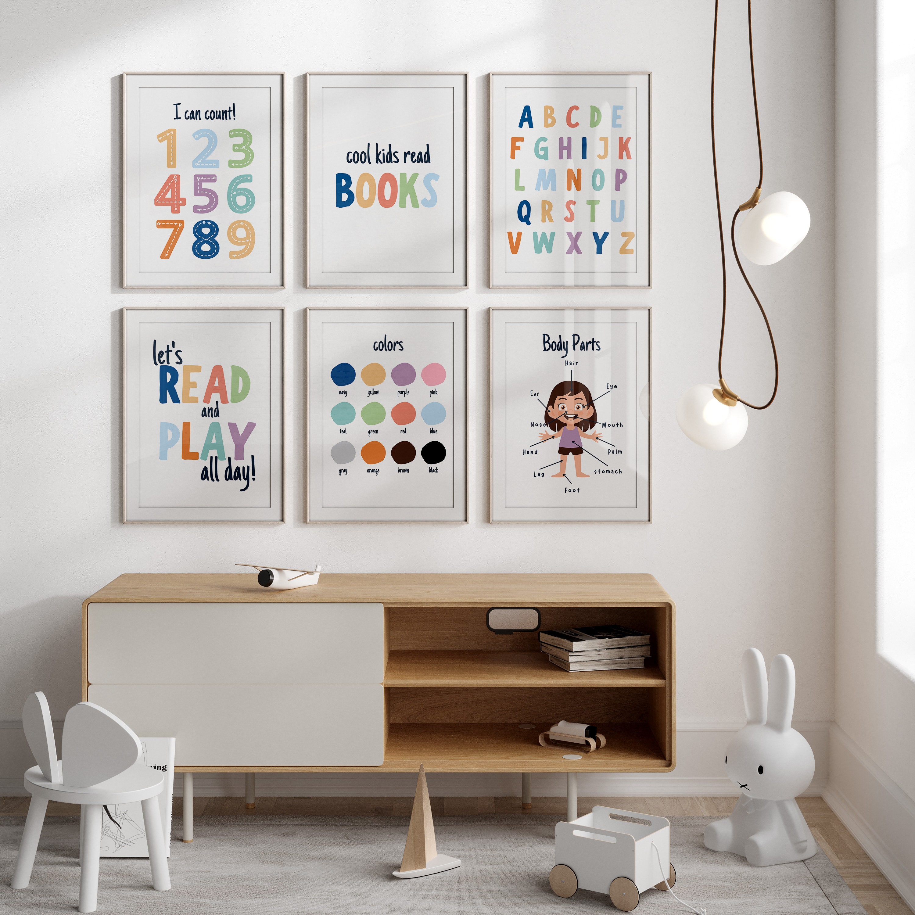 Set of 24 Educational Posters, Montessori Classroom Decor, Homeschool ...