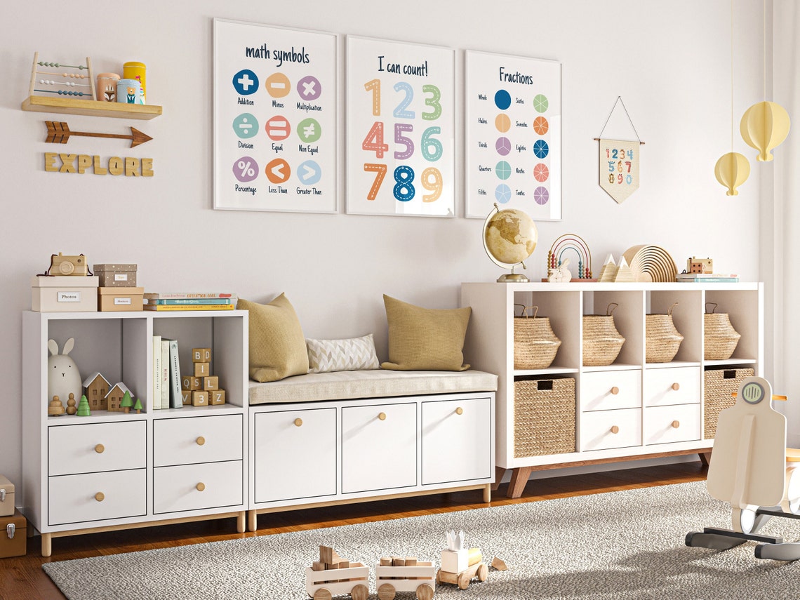 Set of 24 Educational Posters, Montessori Classroom Decor, Homeschool ...