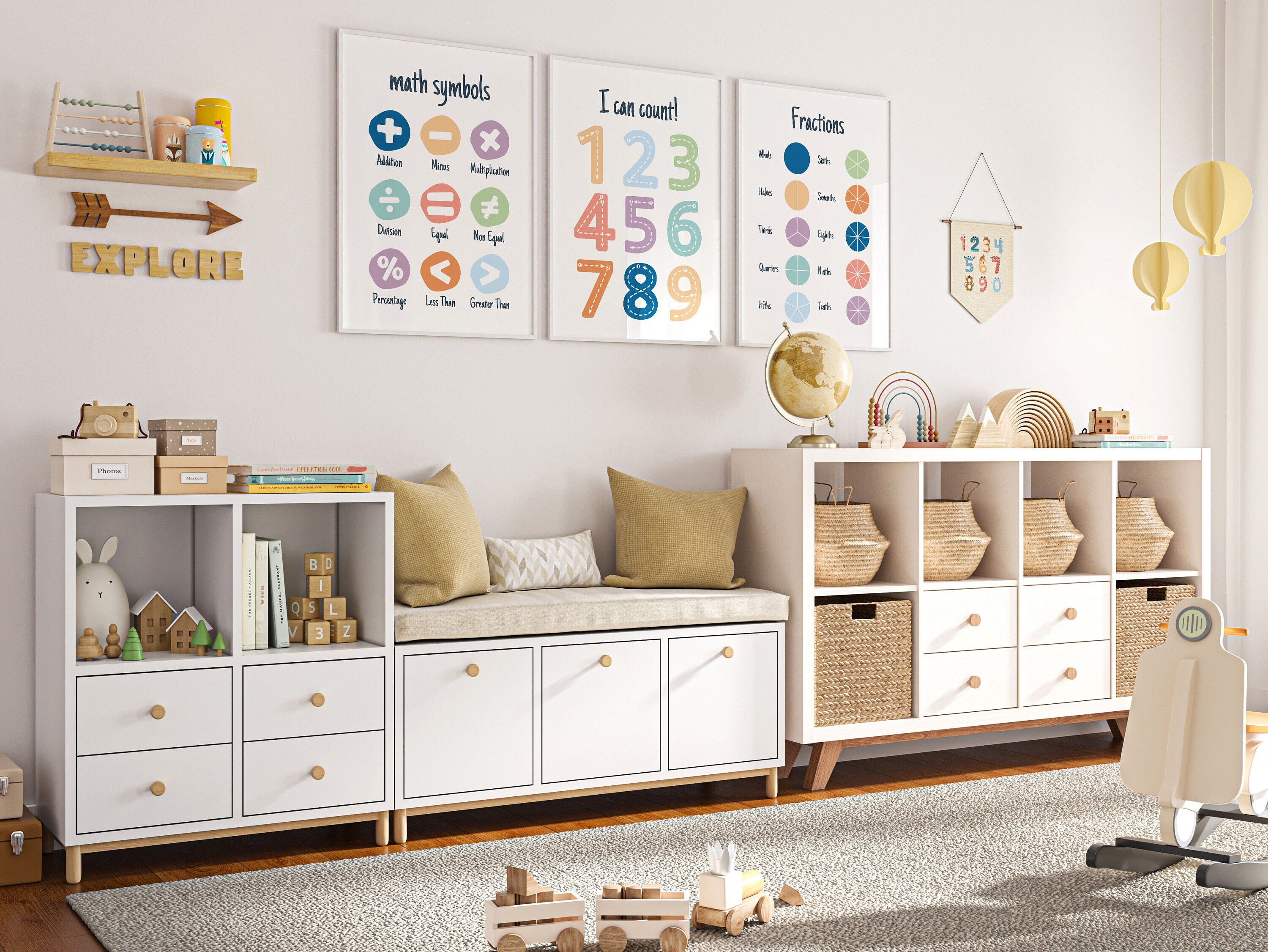 Set of 24 Educational Posters, Montessori Classroom Decor, Homeschool ...