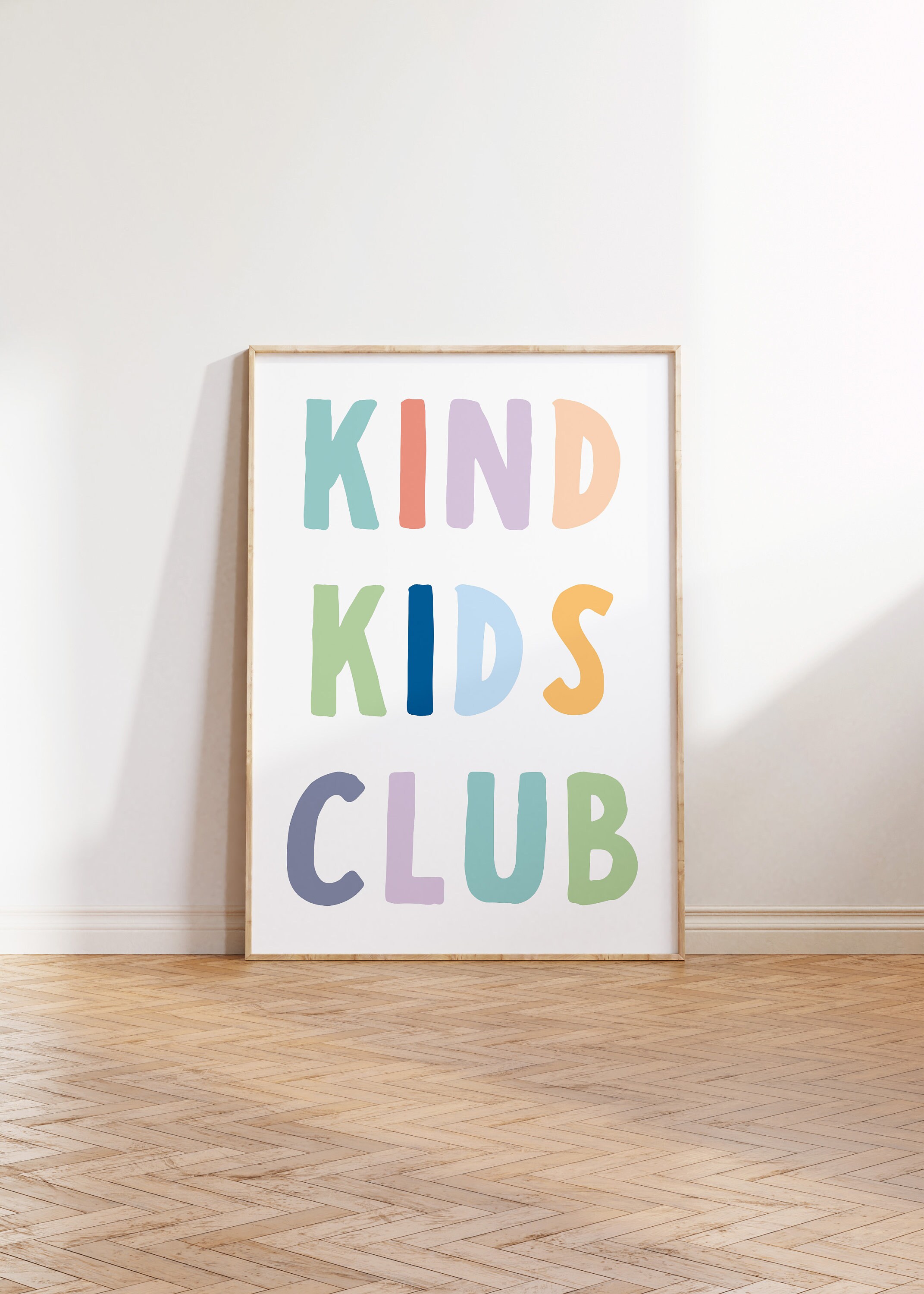 Kind Kids Club Print, Kids Quote Printable, Modern Nursery Decor ...