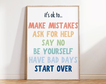 Positive Affirmations for Kids Pastel Classroom Decor - Etsy