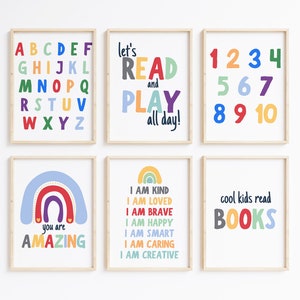 Set of 24 Home School Printables Educational Posters, Alphabet Poster ...