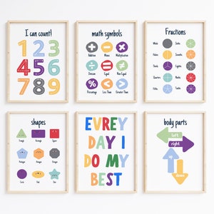 Set of 24 Home School Printables Educational Posters, Alphabet Poster ...