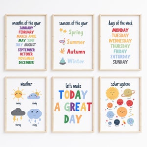 Set of 24 Home School Printables Educational Posters, Alphabet Poster ...