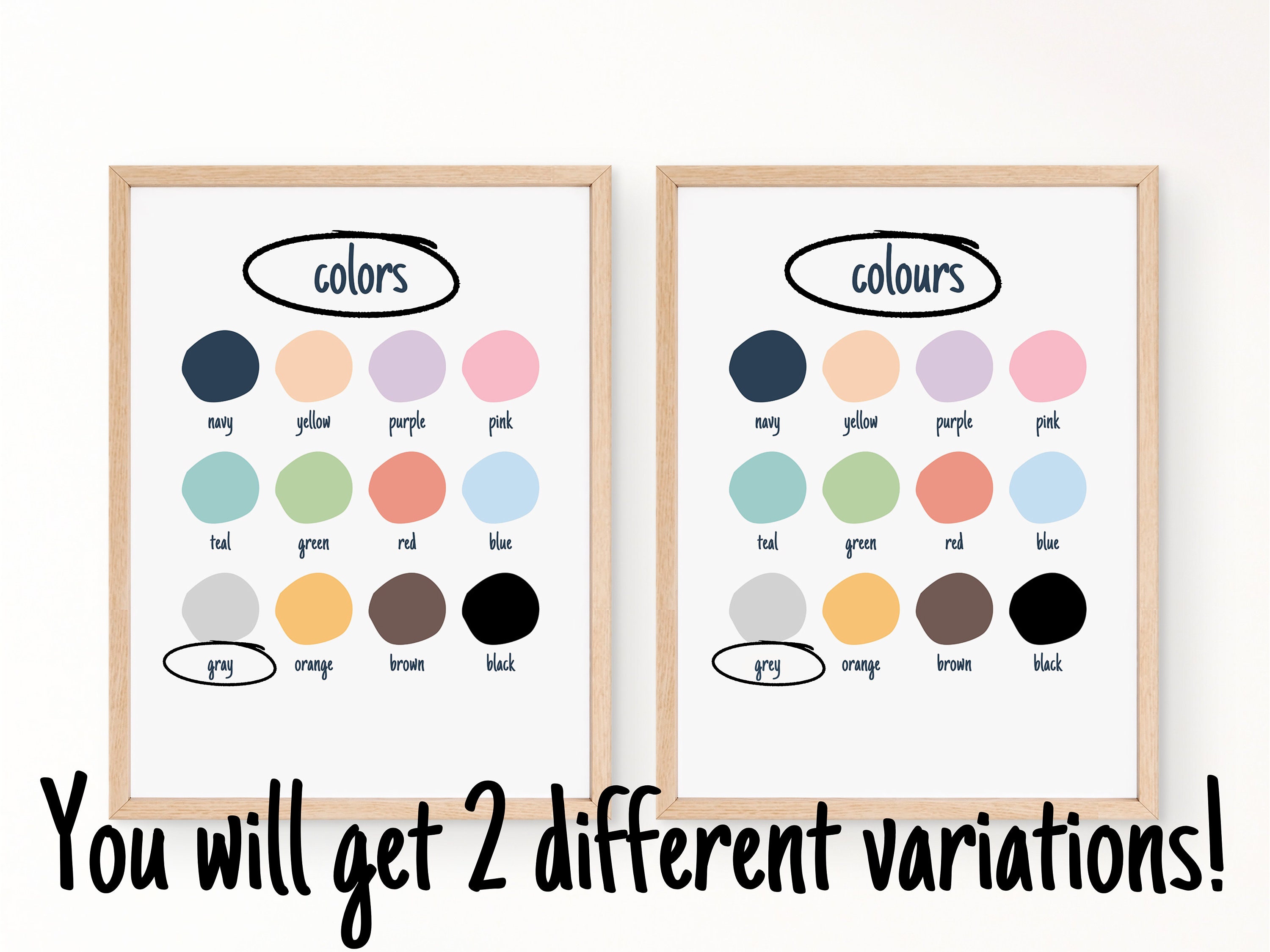 Set of 24 Educational Posters, Montessori Classroom Decor, Homeschool ...