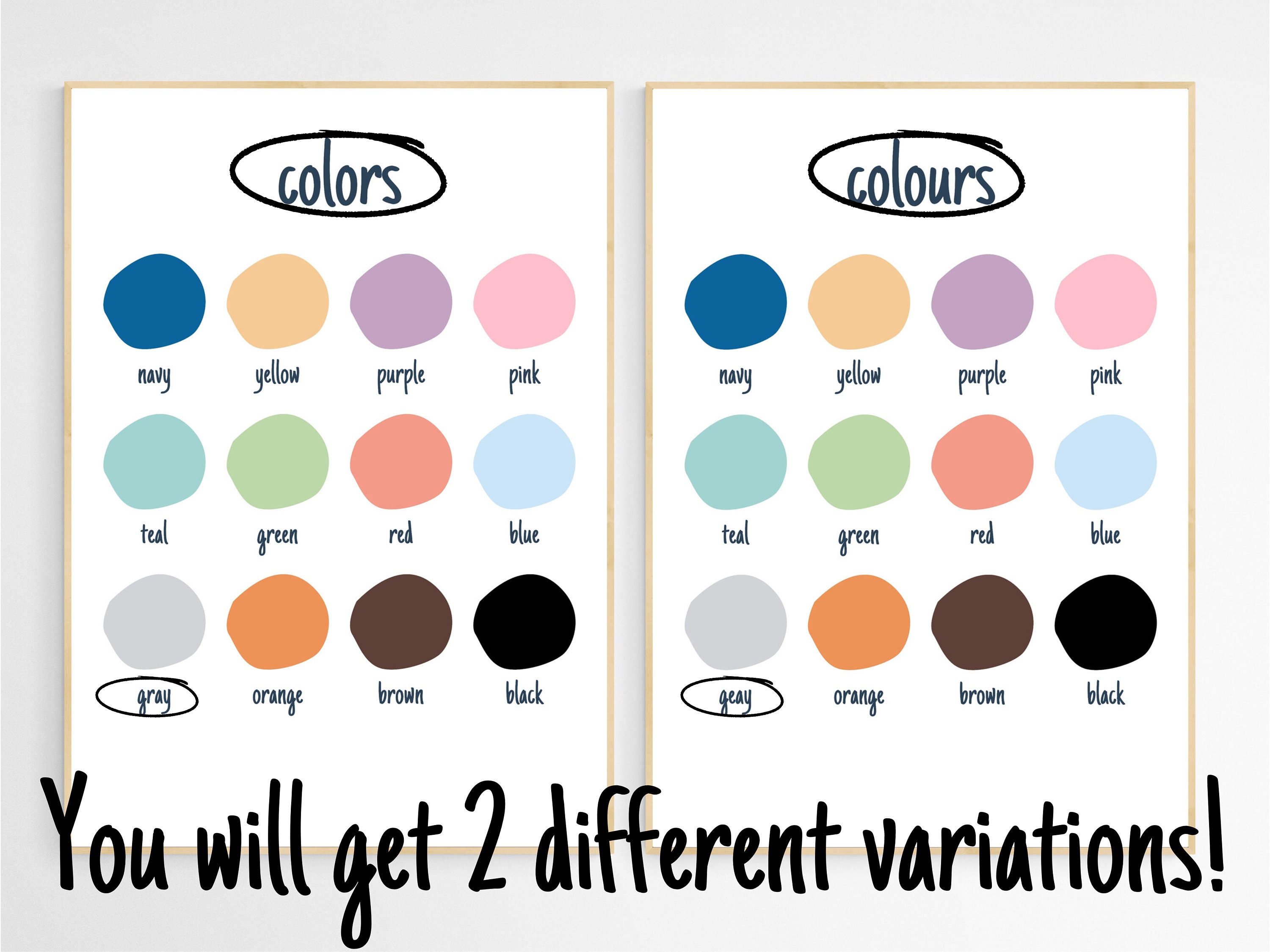 Set of 24 Educational Posters Montessori Classroom Decor - Etsy