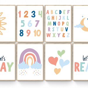 Playroom Wall Decor Set of 27 Homeschool Posters, Homeschool Decor ...