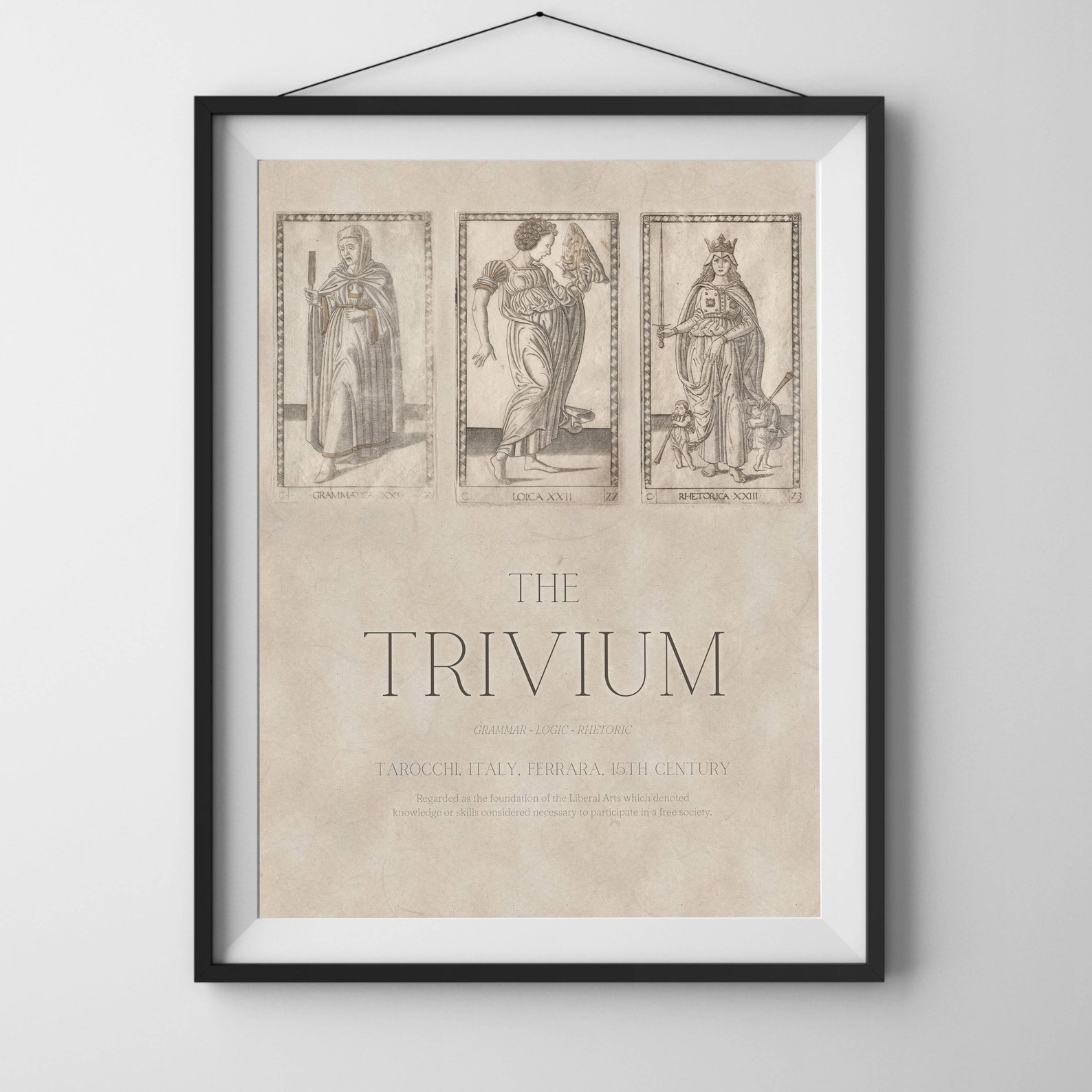 Trivium Original Wall Art | Tarocchi Italy, Ferrara, 15th Century Art ...