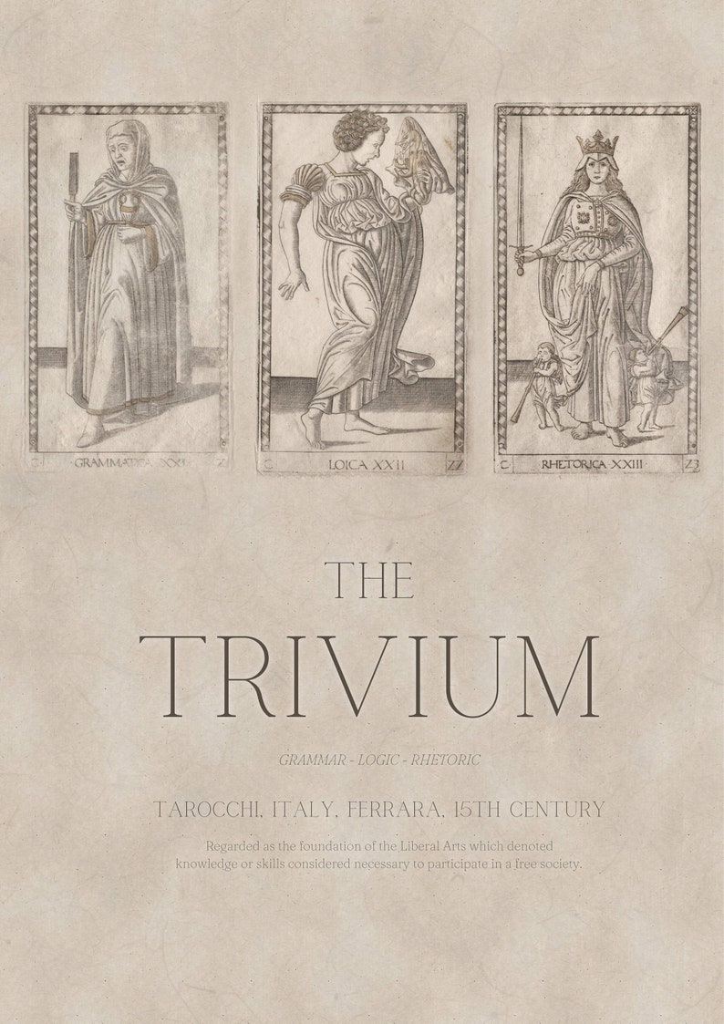 Trivium Original Wall Art | Tarocchi Italy, Ferrara, 15th Century Art ...