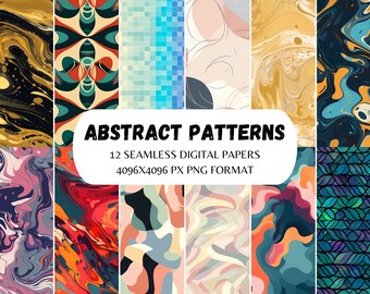 Abstract Digital Paper, Modern Digital Paper, Modern Abstract Patterns ...