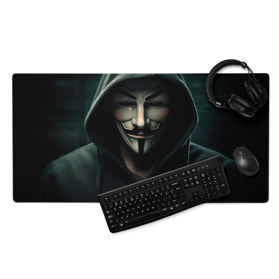 Anonymous Desk Mat, Extra Large Mouse Pad, Gamer Mouse Pad, Laptop Pad ...