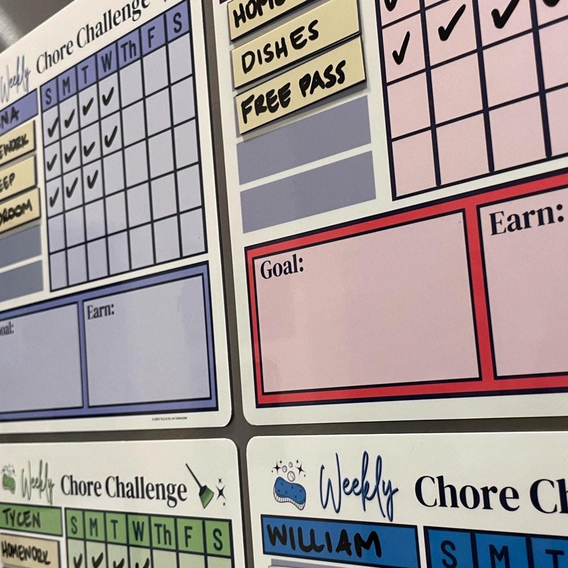 Magnetic Chore Chart - Etsy