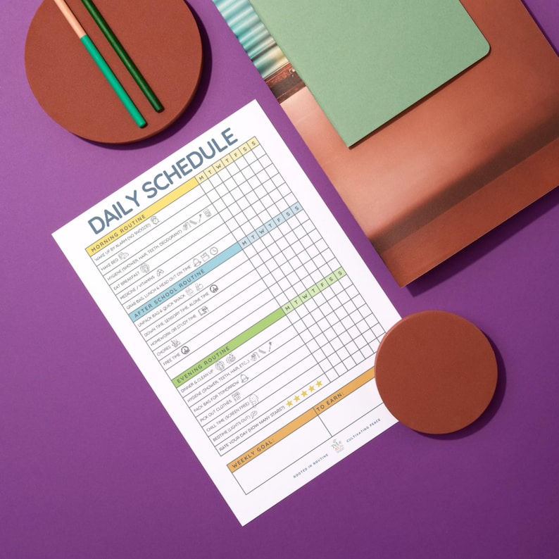 Printable Daily Routine Chart for Teens & Tweens Neurodivergent ...