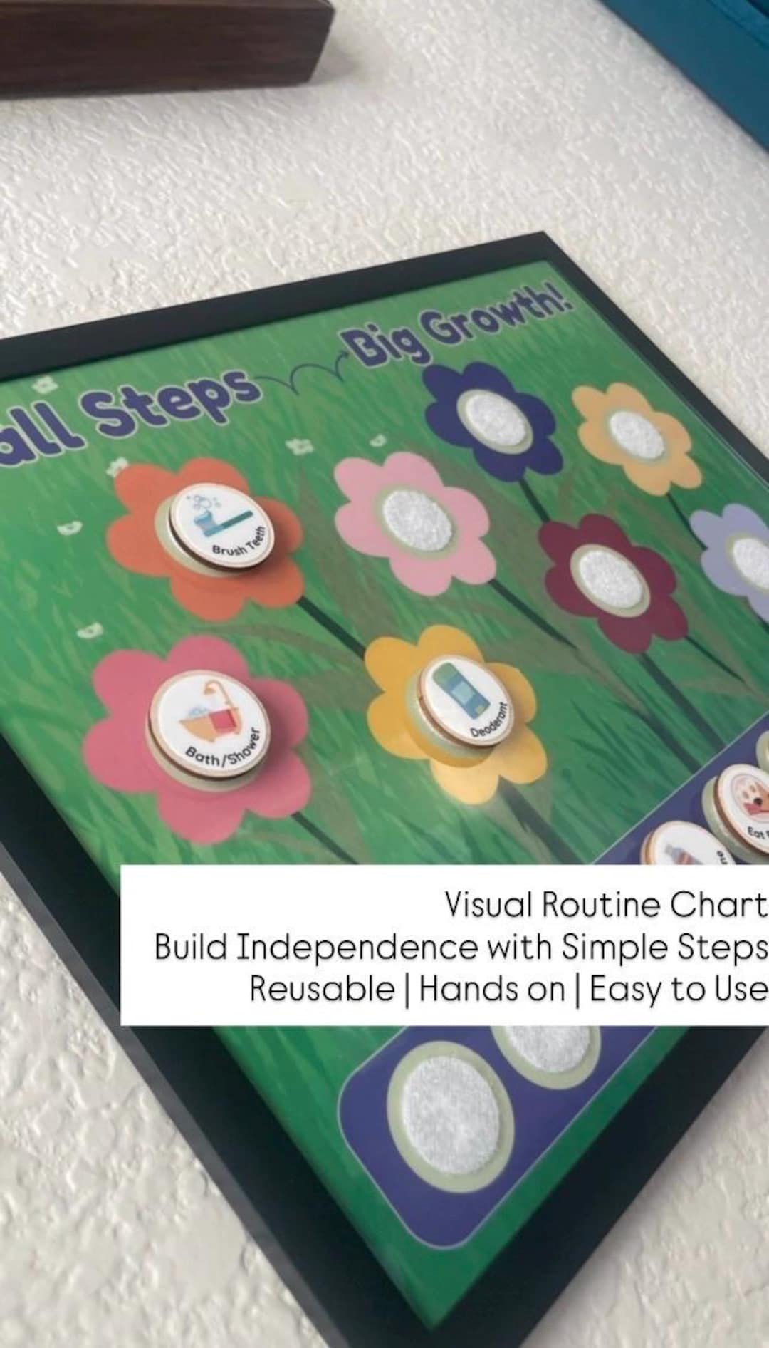 Framed Visual Routine Chart for Kids | ADHD, Neurodivergent Friendly ...