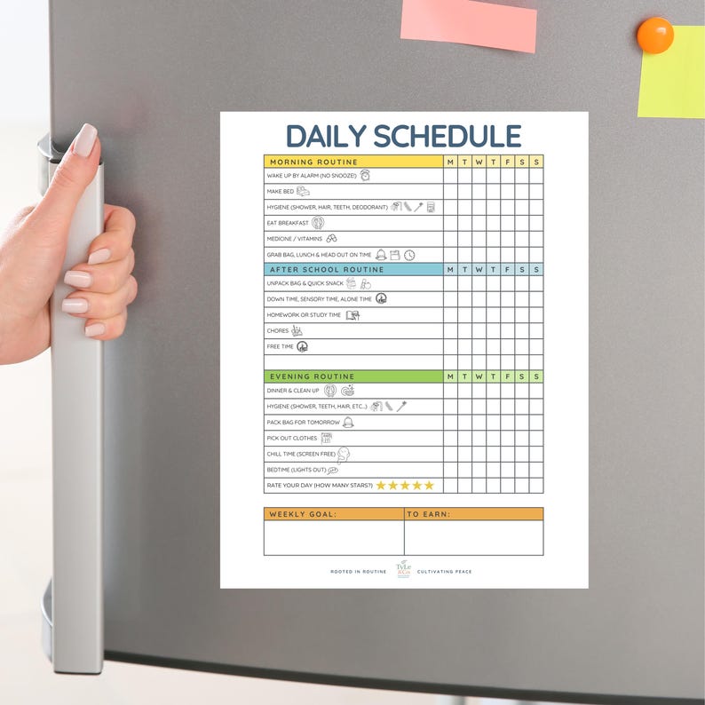 Visual Daily Routine Chart | Neurodivergent Kids & Teens (printable PDF ...