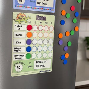Personalized Dinosaur Routine Chart | Magnetic Chore Board for Kids ...