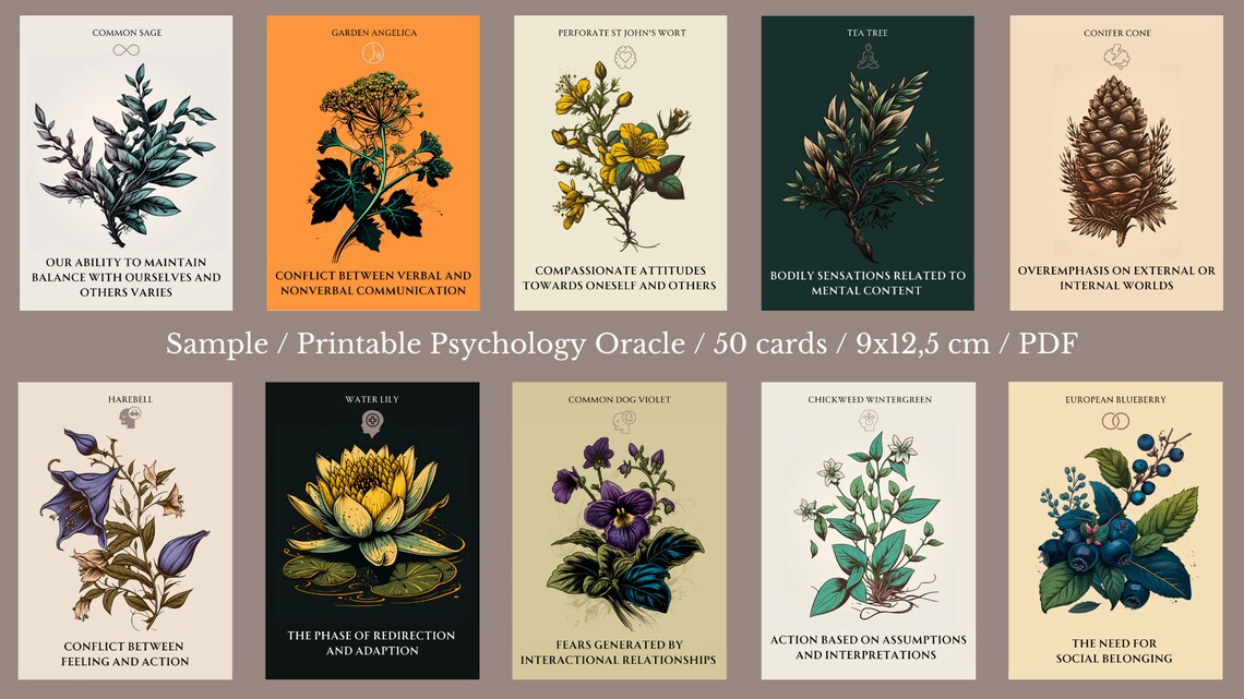 Printable Psychology Oracle Printable Oracle Cards PDF Oracle Cards ...