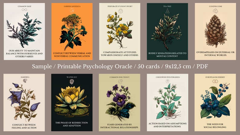 Printable Psychology Oracle Printable Oracle Cards PDF Oracle Cards ...