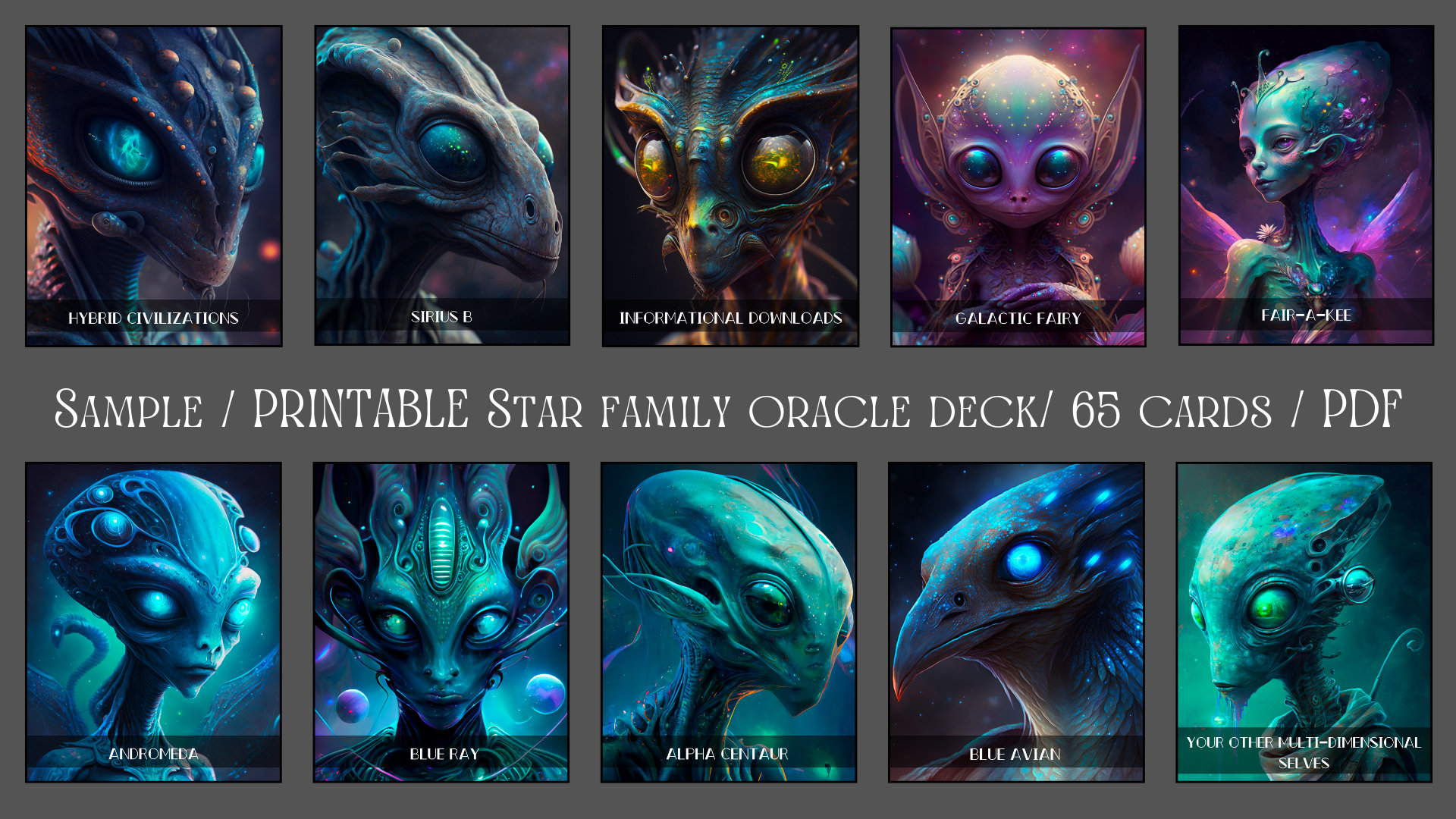 The Star Family Oracle Starseed Oracle Printable Oracle Cards PDF ...