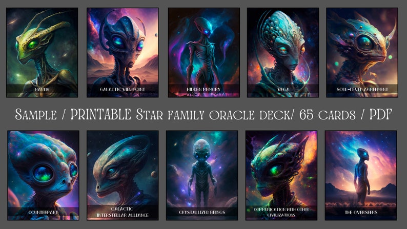The Star Family Oracle Starseed Oracle Printable Oracle Cards PDF ...