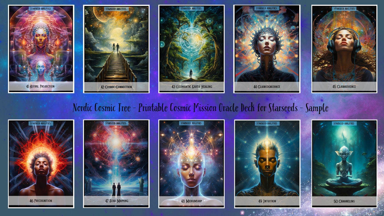 Cosmic Mission Oracle Deck Starseed Oracle Printable Oracle Cards PDF ...