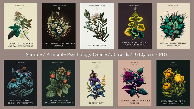 Printable Psychology Oracle Printable Oracle Cards PDF Oracle Cards ...