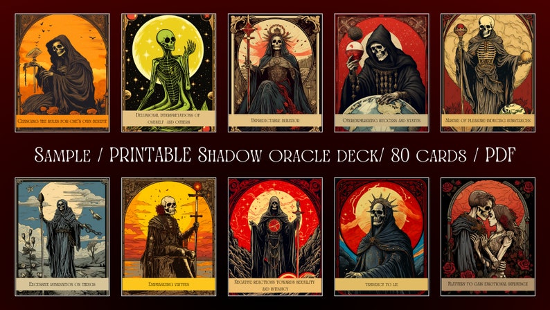 The Shadow Oracle Printable Oracle Cards Pdf Oracle Cards Shadow Oracle Deck Oracle Cards