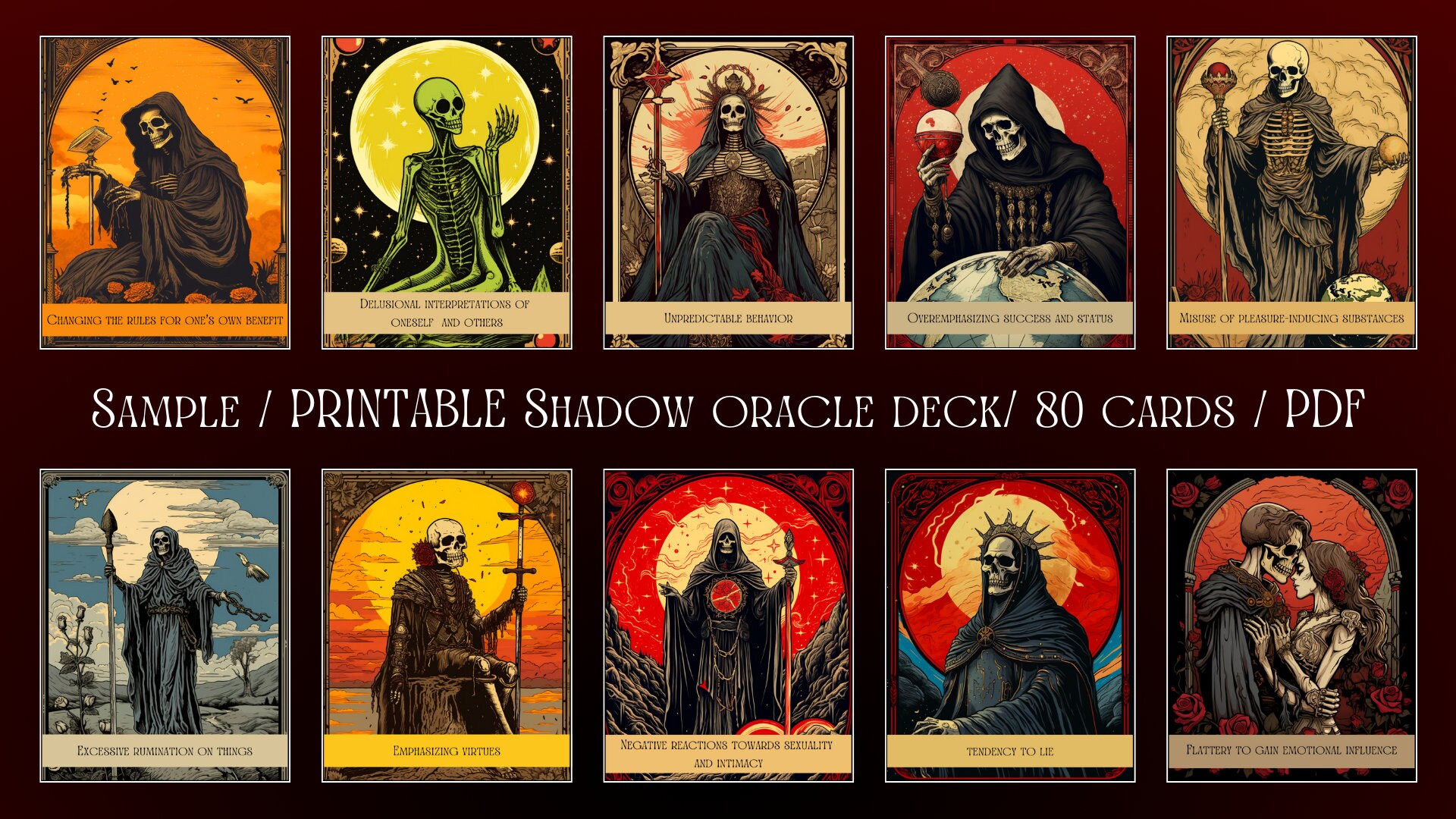 The Shadow Oracle Printable Oracle Cards Pdf Oracle Cards Shadow Oracle Deck Oracle Cards