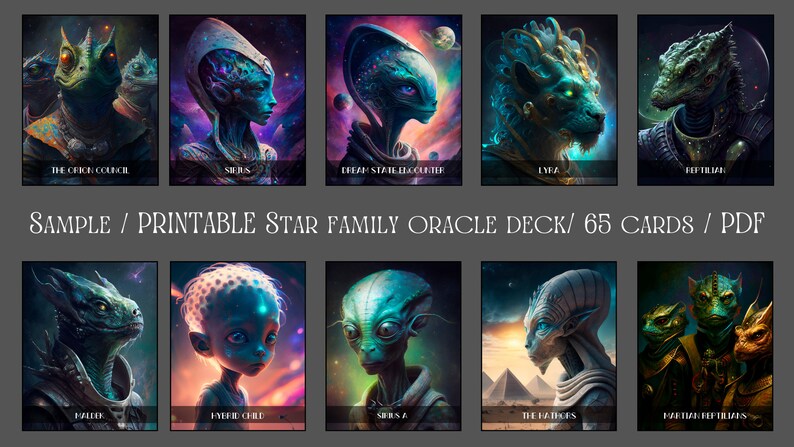 The Star Family Oracle Starseed Oracle Printable Oracle Cards PDF ...