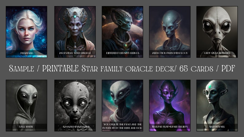 The Star Family Oracle Starseed Oracle Printable Oracle Cards PDF ...