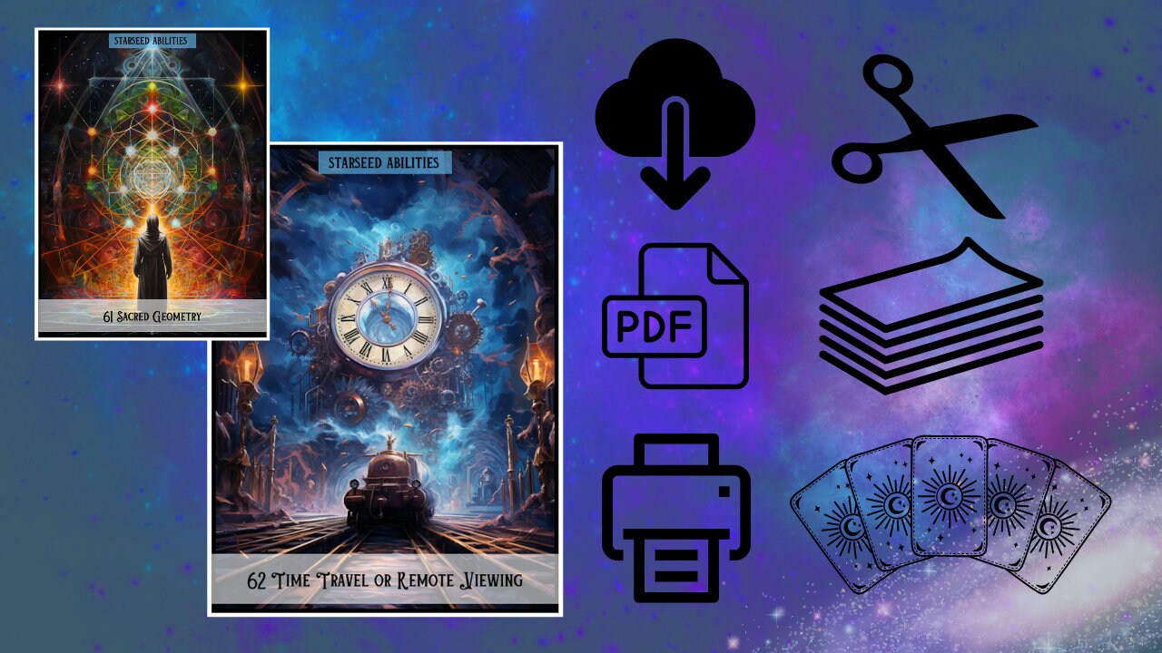 Cosmic Mission Oracle Deck Starseed Oracle Printable Oracle Cards PDF ...