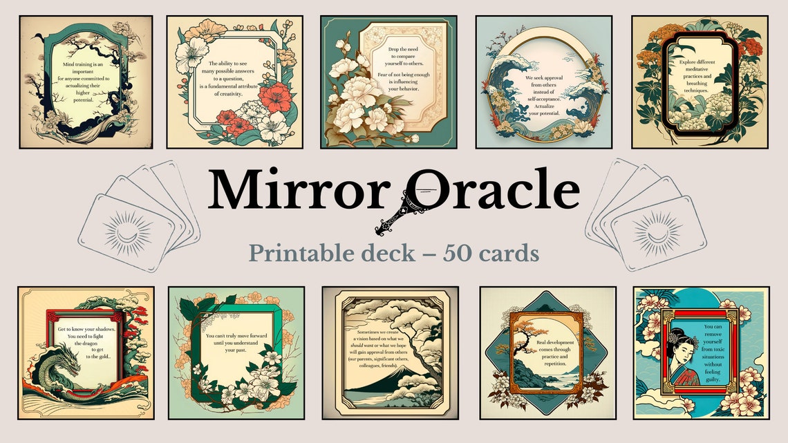 Printable Mirror Oracle Printable Oracle Cards PDF Oracle Cards Oracle ...