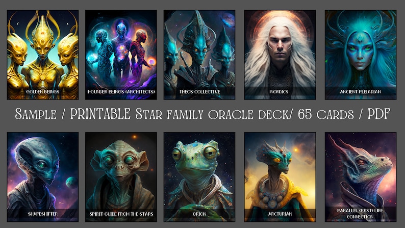The Star Family Oracle Starseed Oracle Printable Oracle Cards PDF ...