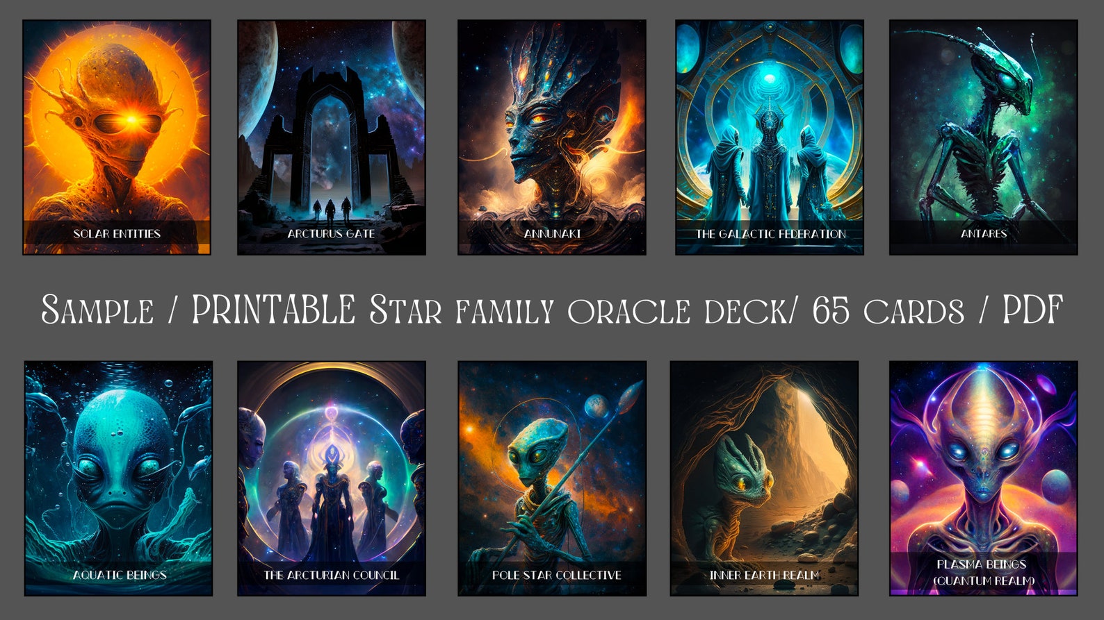 The Star Family Oracle Starseed Oracle Printable Oracle Cards PDF ...