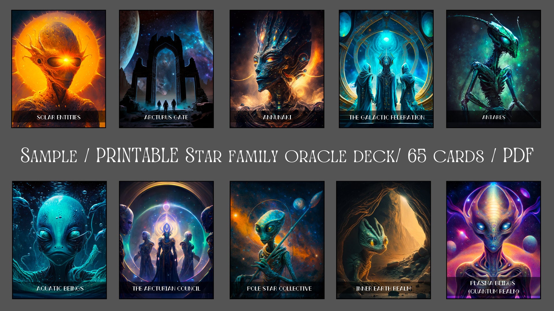The Star Family Oracle Starseed Oracle Printable Oracle Cards PDF ...