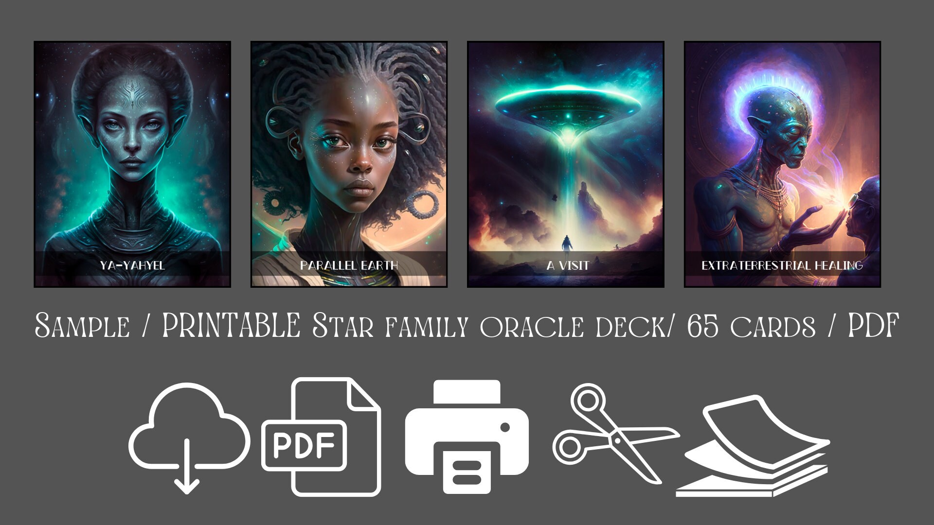 The Star Family Oracle Starseed Oracle Printable Oracle Cards PDF Oracle Cards Oracle Deck ...