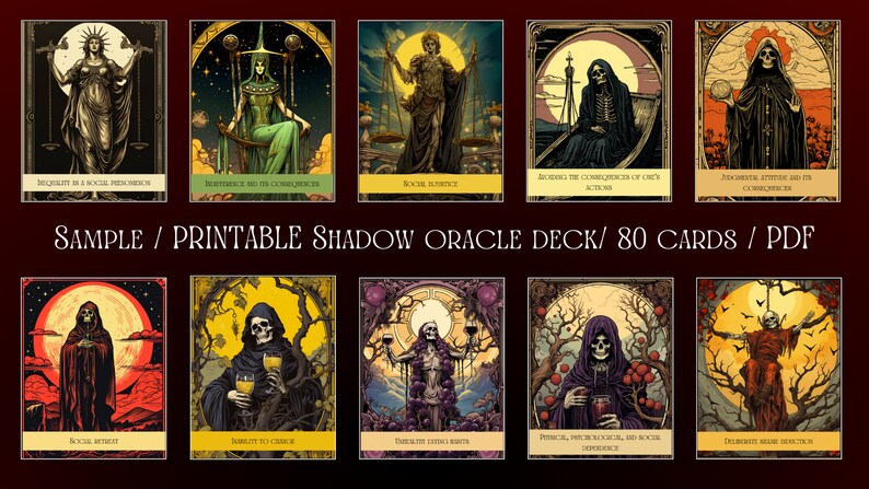 The Shadow Oracle Printable Oracle Cards PDF Oracle Cards Shadow Oracle ...