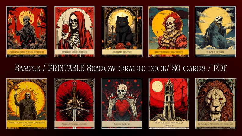 The Shadow Oracle Printable Oracle Cards Pdf Oracle Cards Shadow Oracle Deck Oracle Cards
