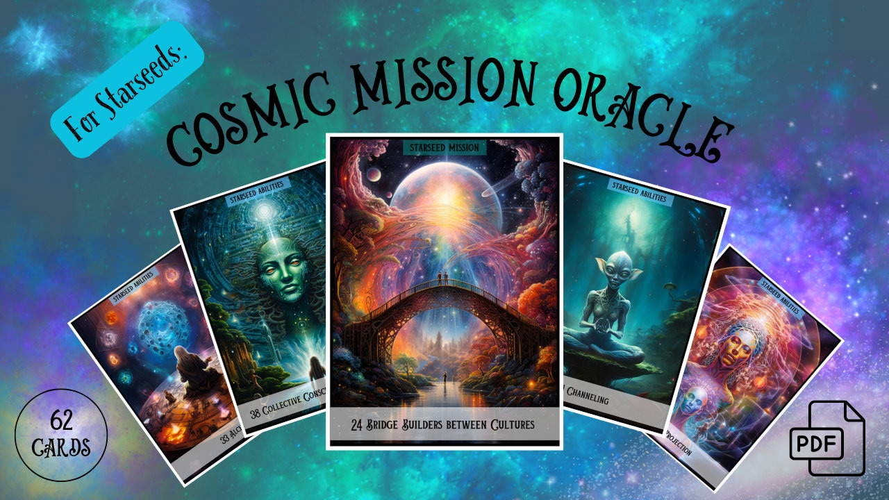 Cosmic Mission Oracle Deck Starseed Oracle Printable Oracle Cards PDF ...