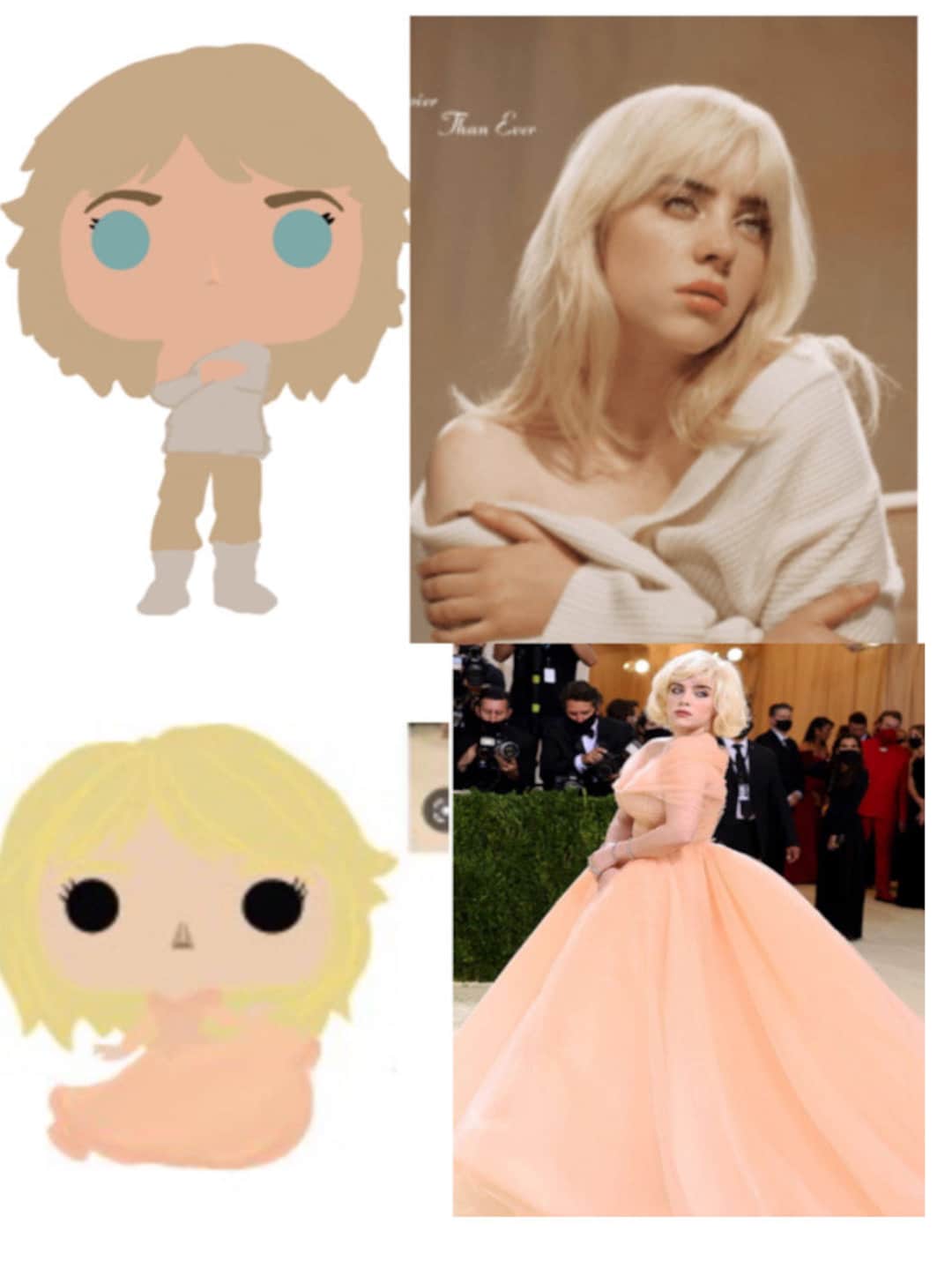 Billie Eilish Custom Figure(s) PHYSICAL FIGURE - Etsy