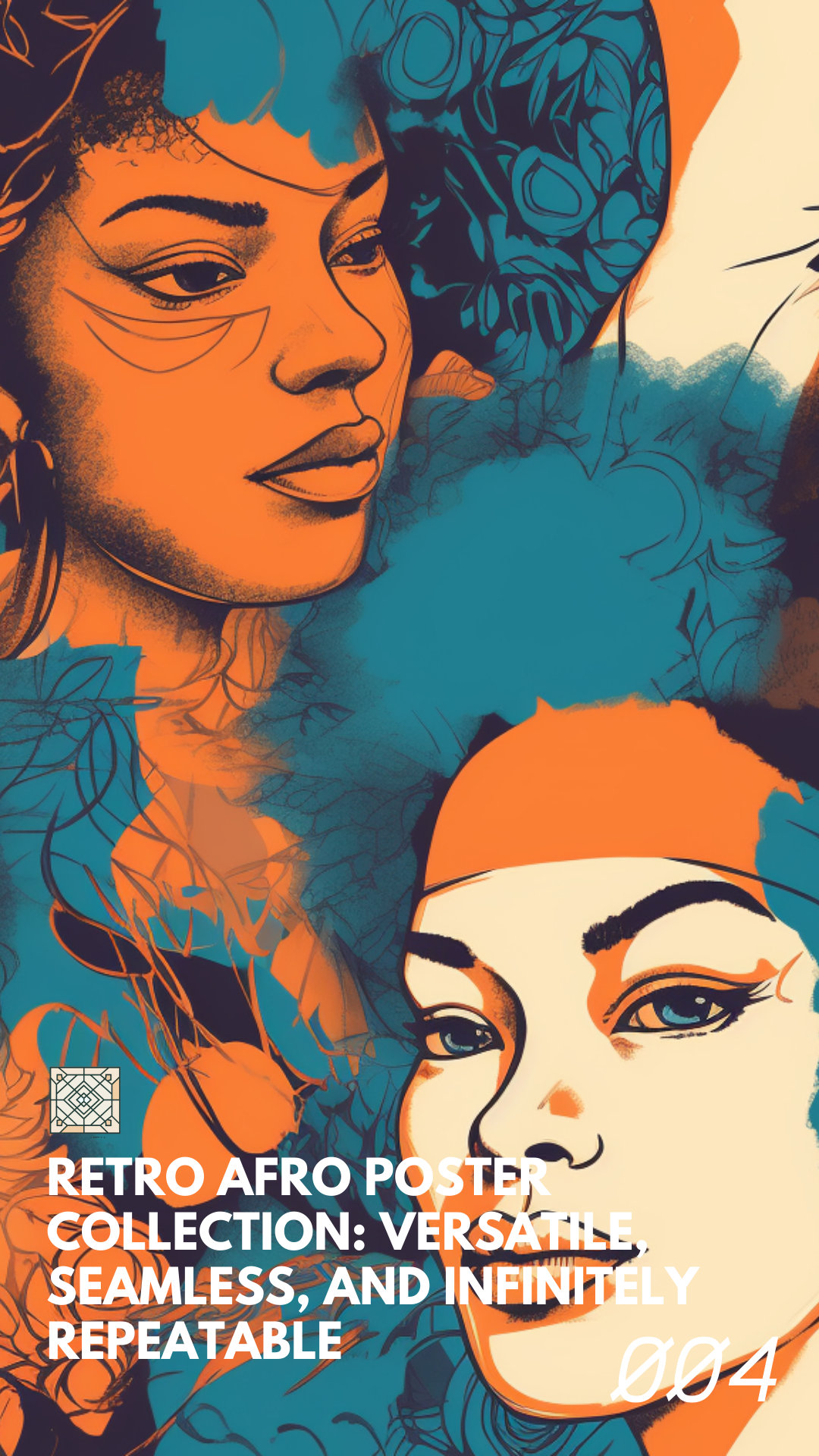 Retro Afro Poster Collection -- Seamless Pattern, Seamless Design ...